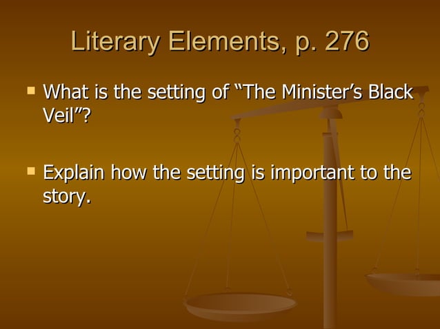 The Ministers Black Veil | PPT | Books and Literature