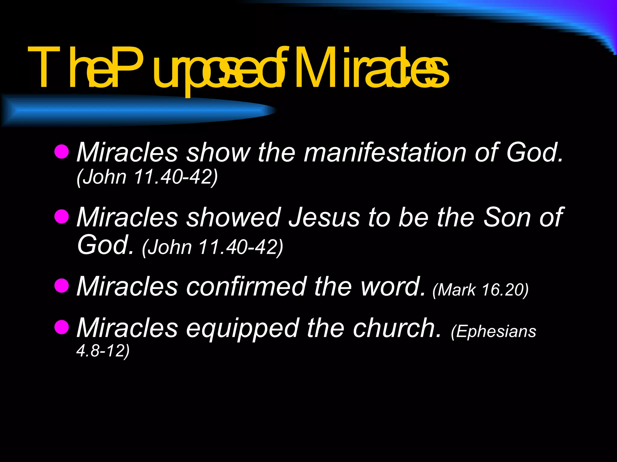 The Miracles Of Jesus | PPT