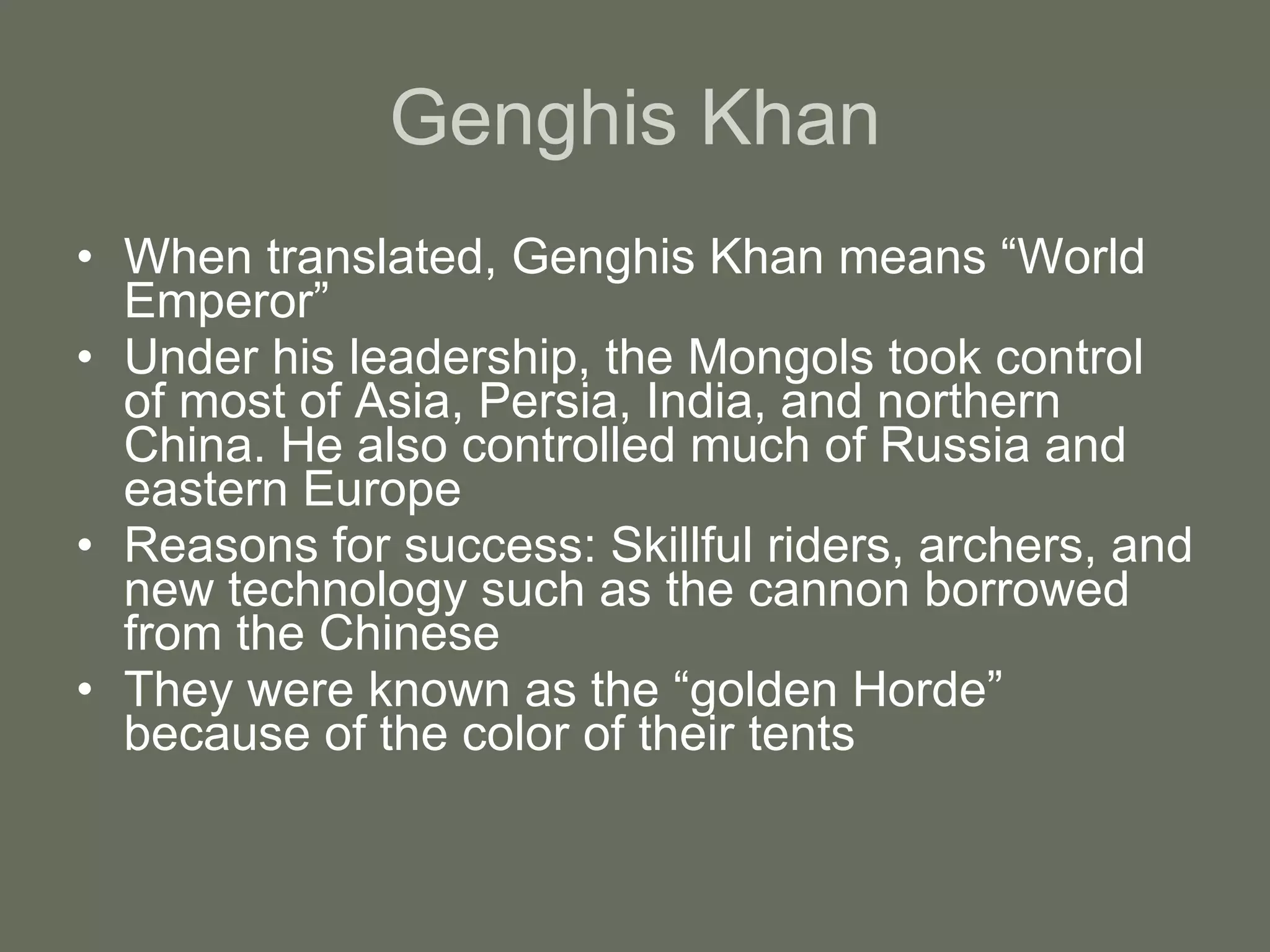 The Mongols | PPT