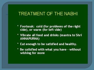 The Nabhi Chakra - Beginner's Guide | Sahaja Yoga | PPTX