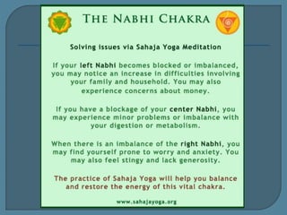 The Nabhi Chakra - Beginner's Guide | Sahaja Yoga | PPTX