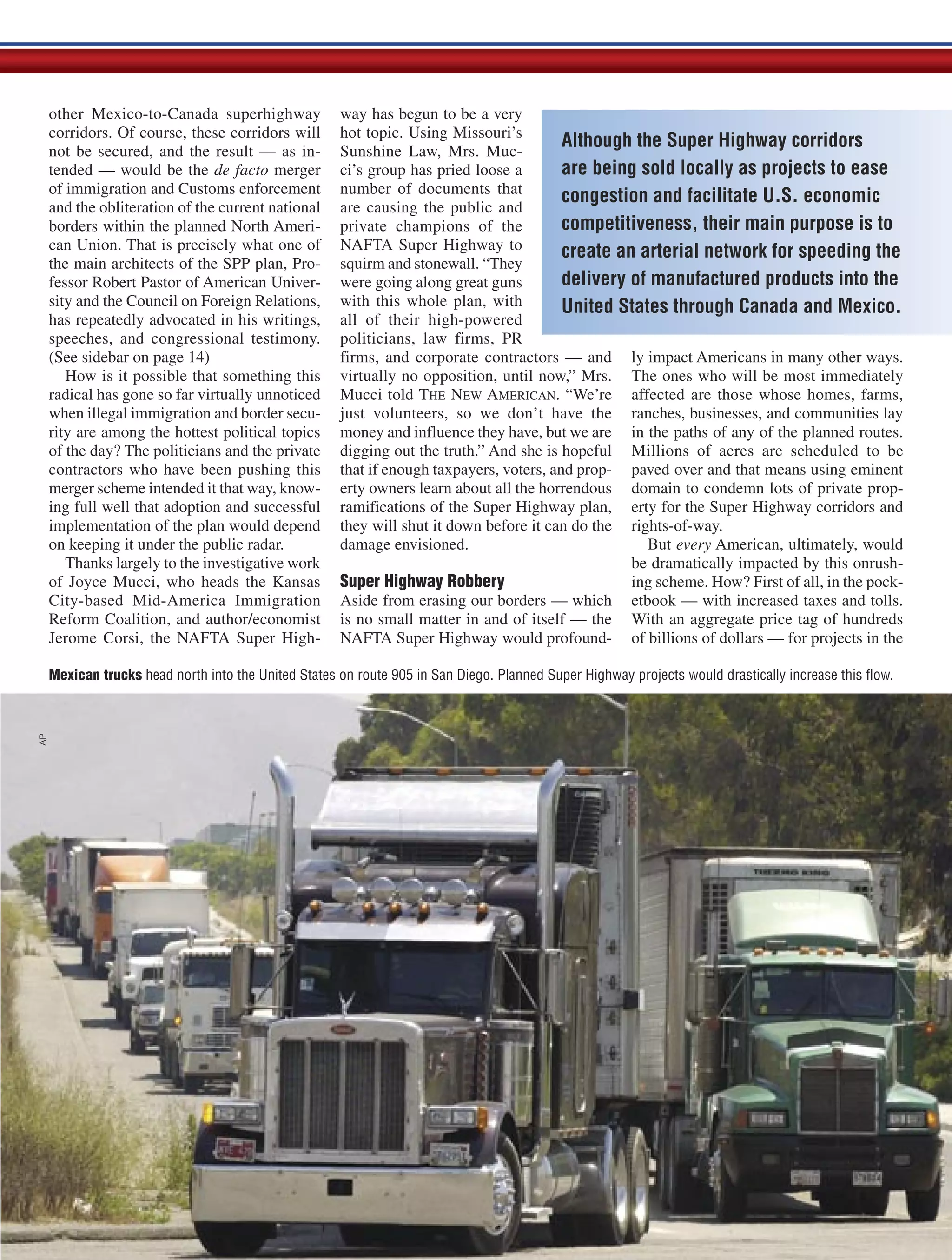 The NAFTA Super Highway - The New American Magazine - 8-7-06.pdf