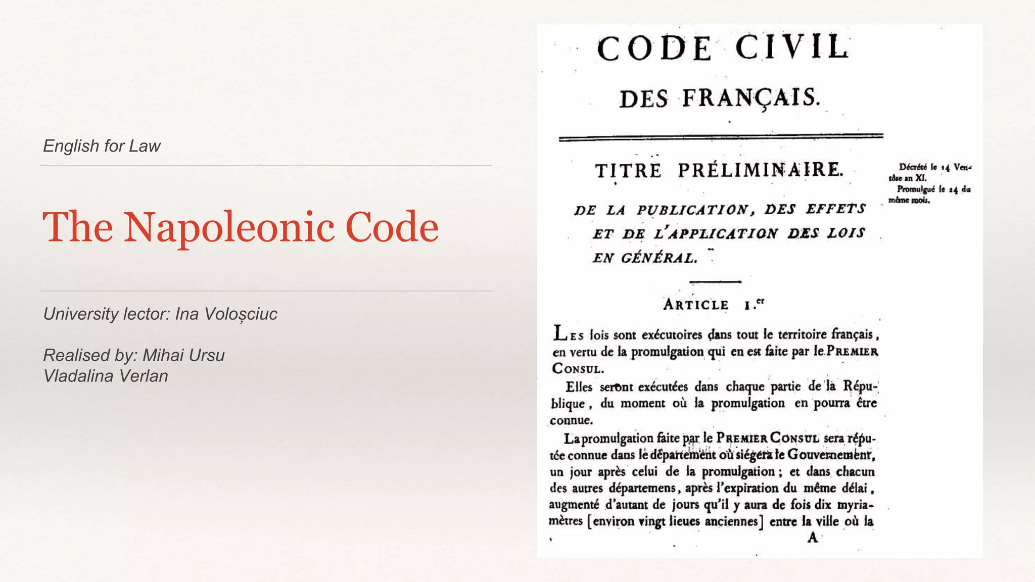 The napoleonic-code | PPTX