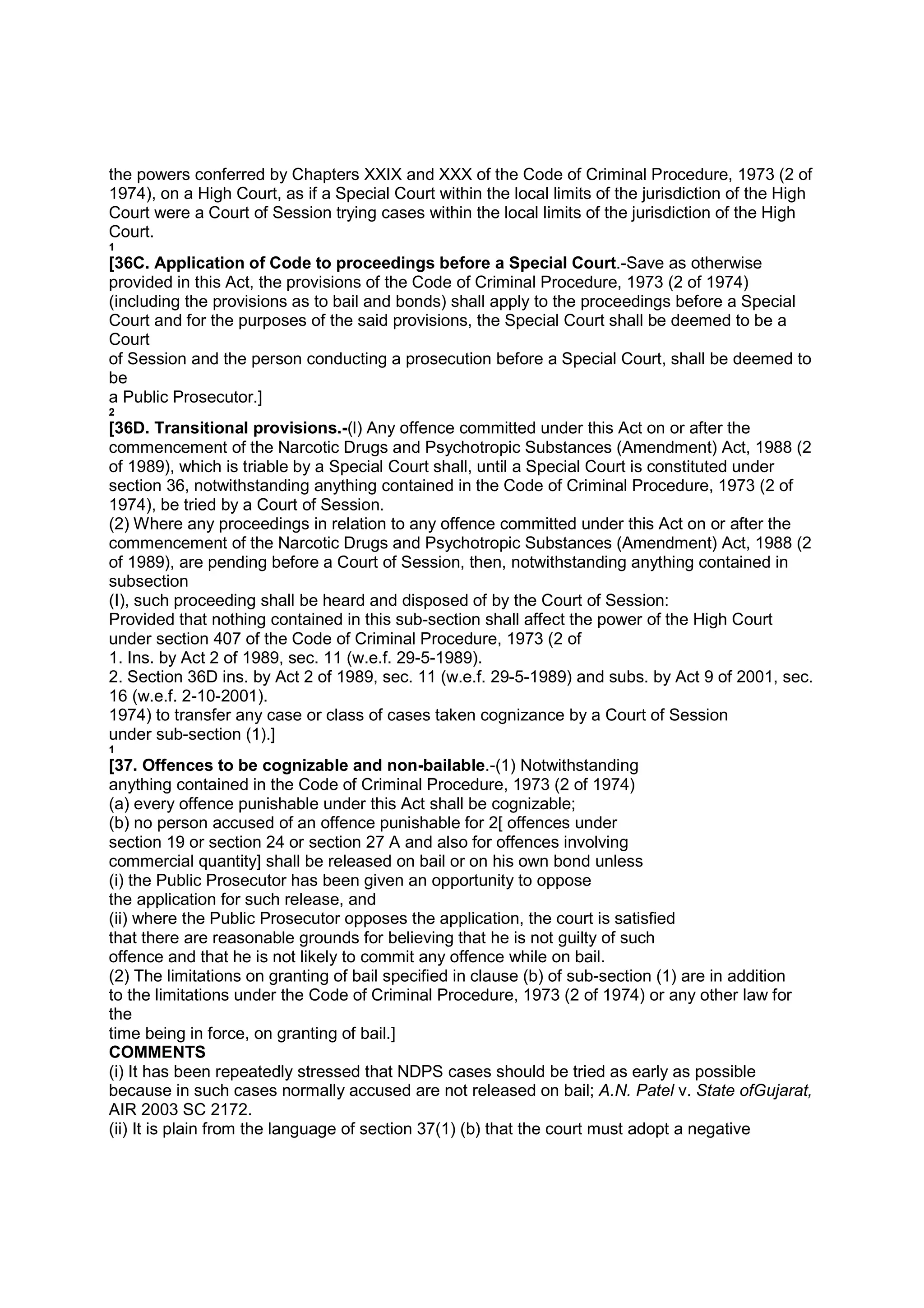 The Narcotic Drugs and Psychotropic Substances Act, 1985 | PDF