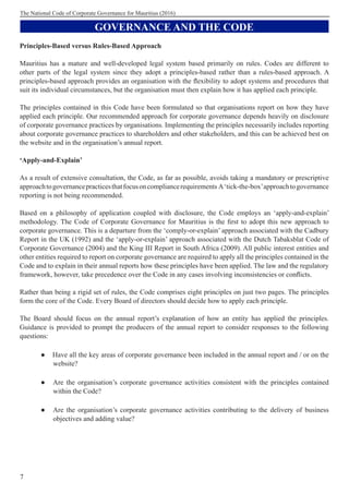 The national-code-of-corporate-governance-for-mauritius 2016 | PDF