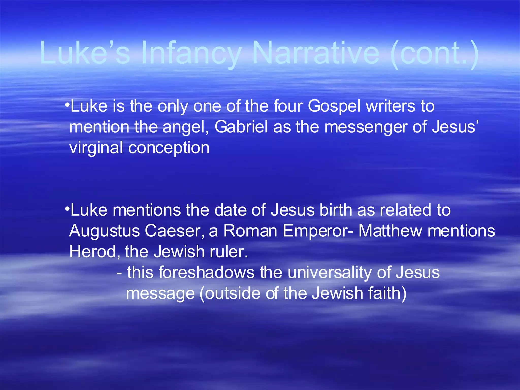 The Nativity of Luke and Matthew | PPT