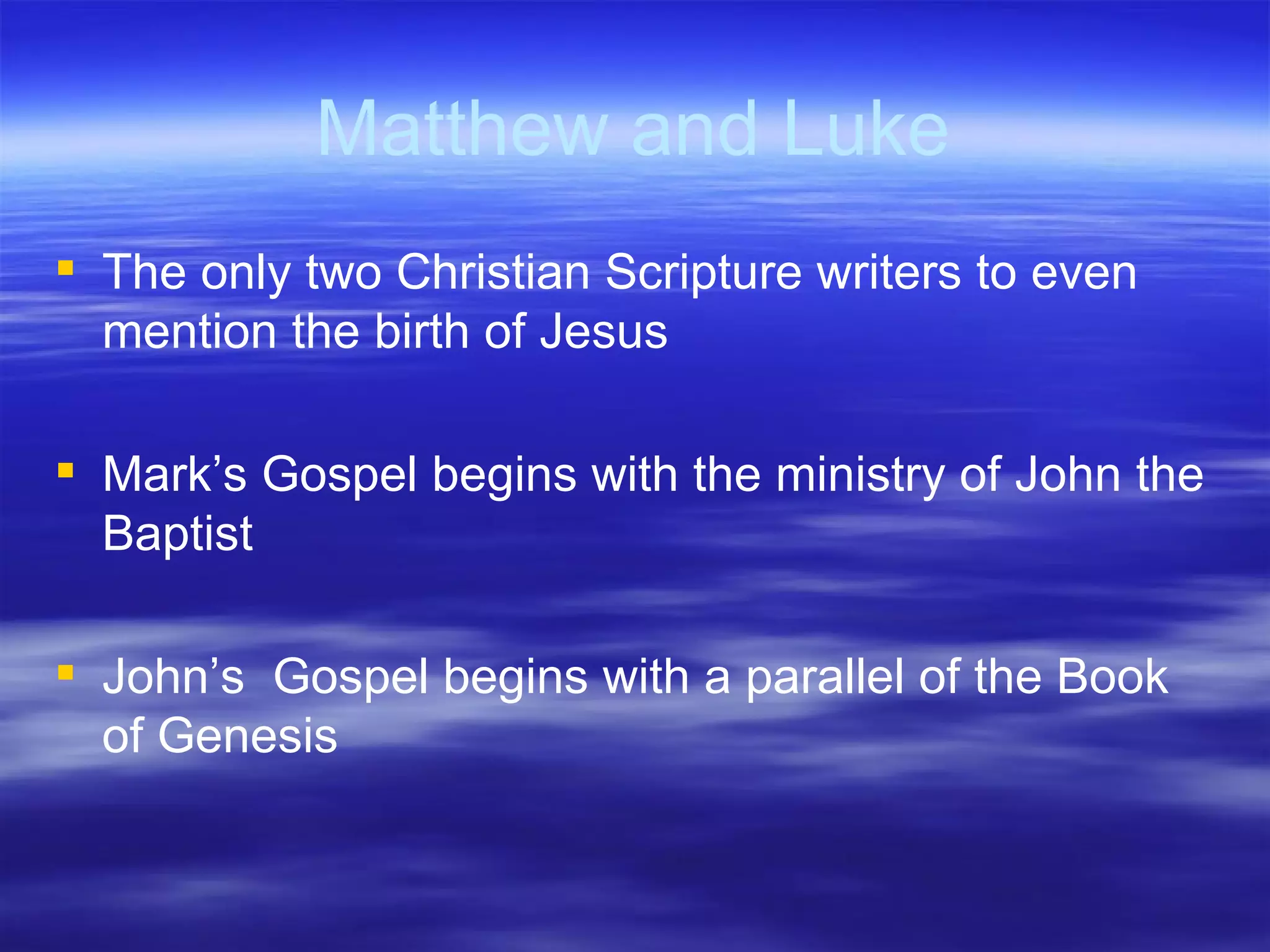 The Nativity of Luke and Matthew | PPT