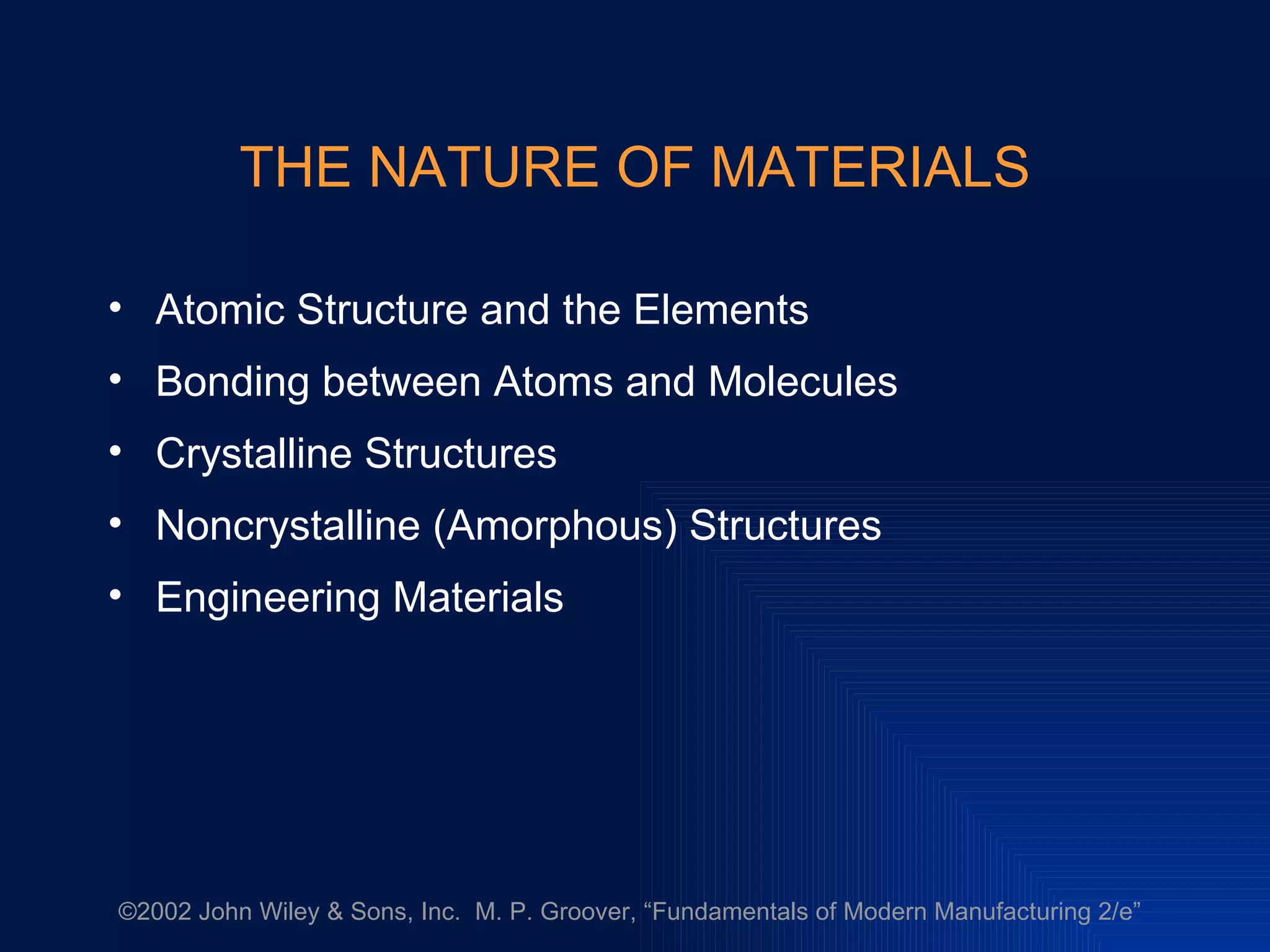 THE NATURE OF MATERIALS | PPT