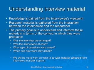 The Nature of Qualitative Interviews | PPT