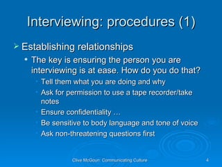 The Nature of Qualitative Interviews | PPT