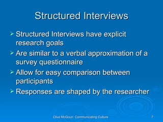The Nature of Qualitative Interviews | PPT