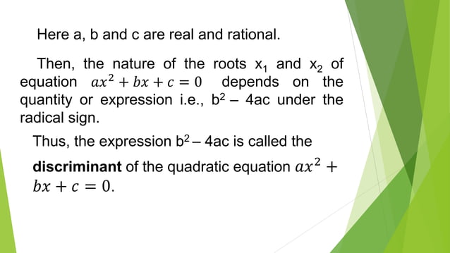 The-Nature-of-the-Roots (1).pptx | Physics | Science