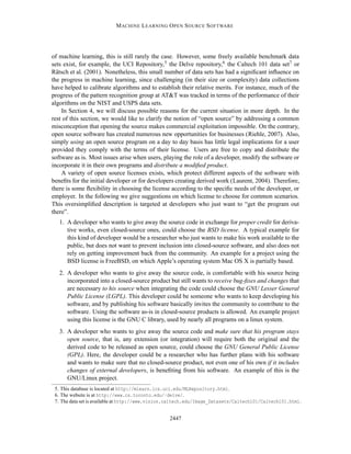 The Need for Open Source Software in Machine Learning | PDF