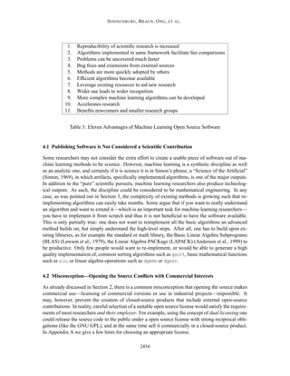 The Need for Open Source Software in Machine Learning | PDF