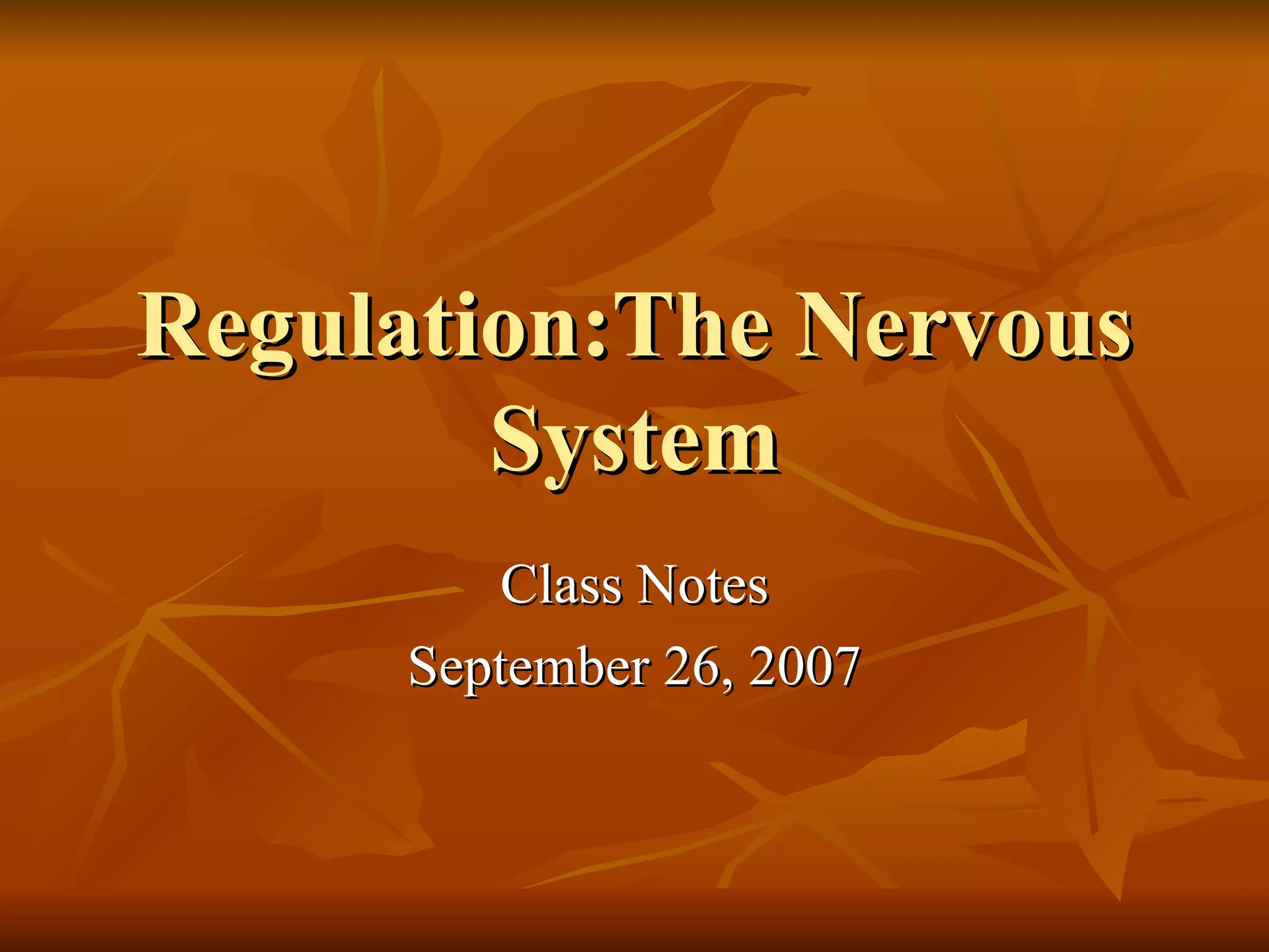 The Nervous System | PPT