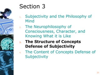 The Neurophilosophy of Subjectivity | PPT | Science