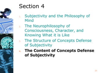 The Neurophilosophy of Subjectivity | PPT | Science