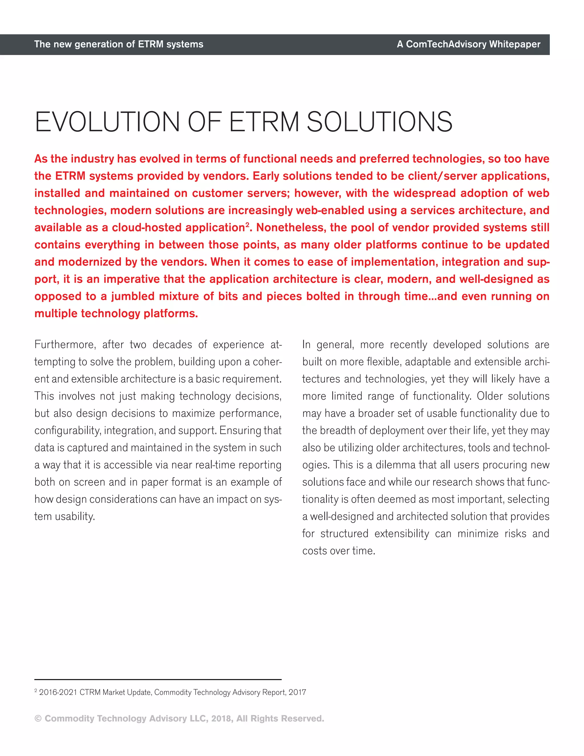 The New Generation of ETRM Systems | PDF