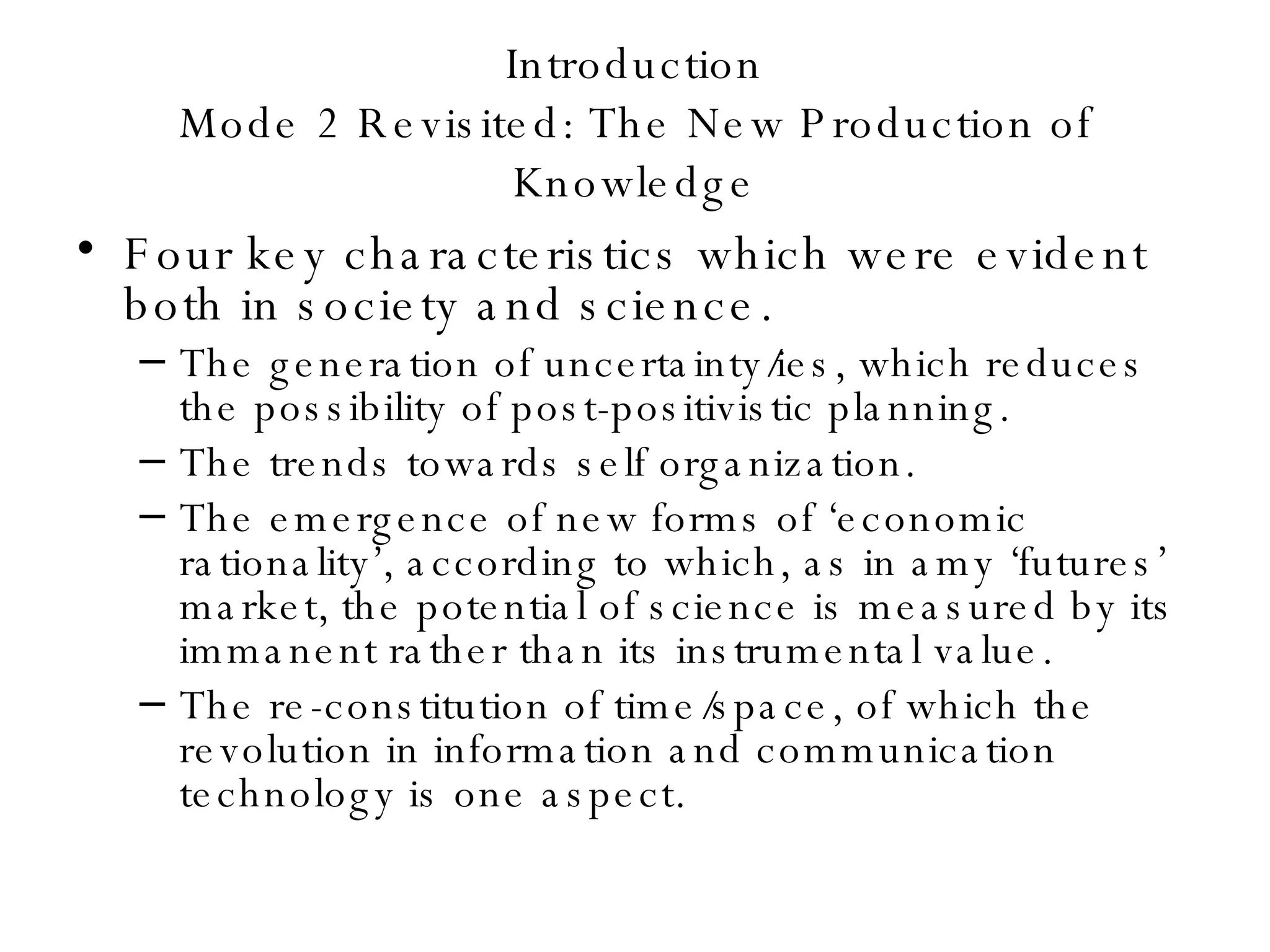 The New Production Of Knowledge | PPT