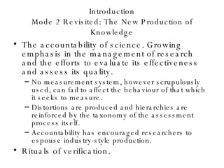 The New Production Of Knowledge | PPT