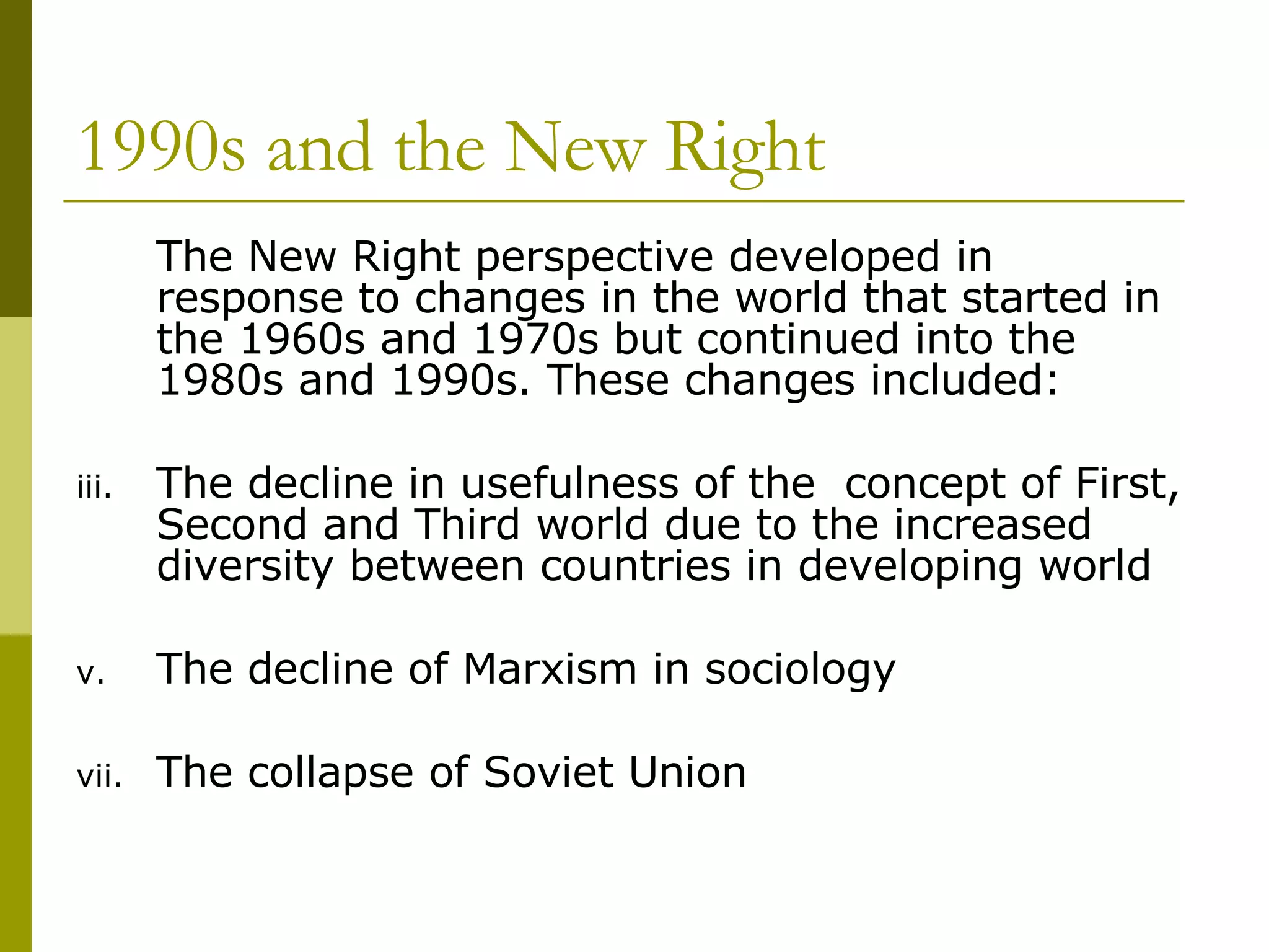 Sociology - The New Right | PPT