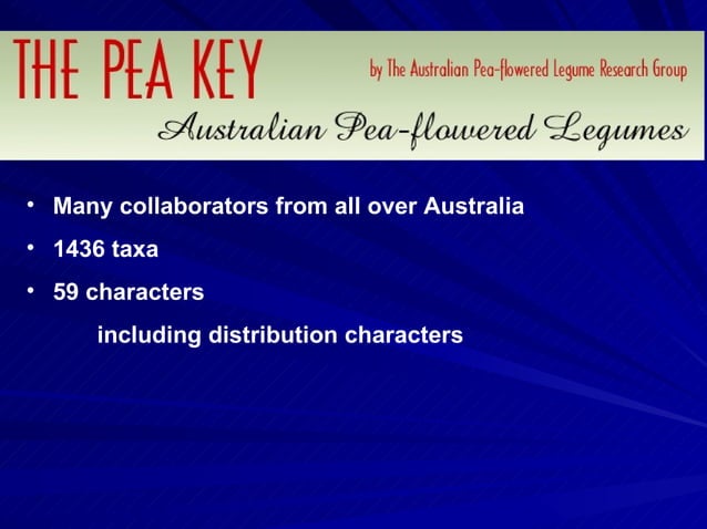 The numbers of characters in interactive keys - Two Case Studies | PPT