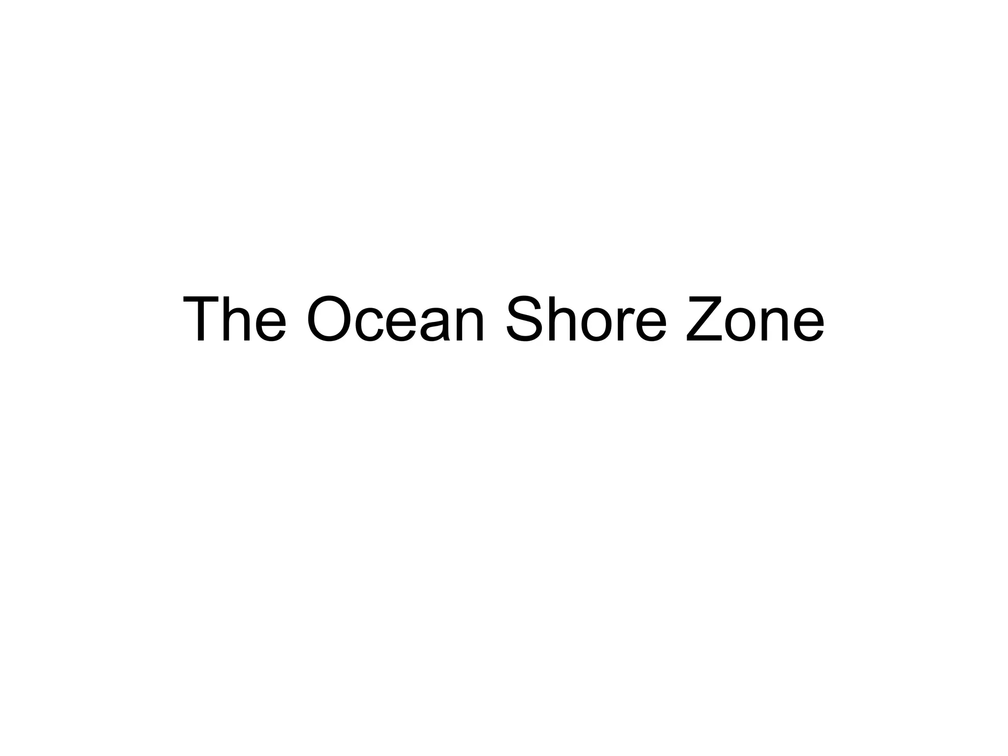 The Ocean Shore Zone | PPT