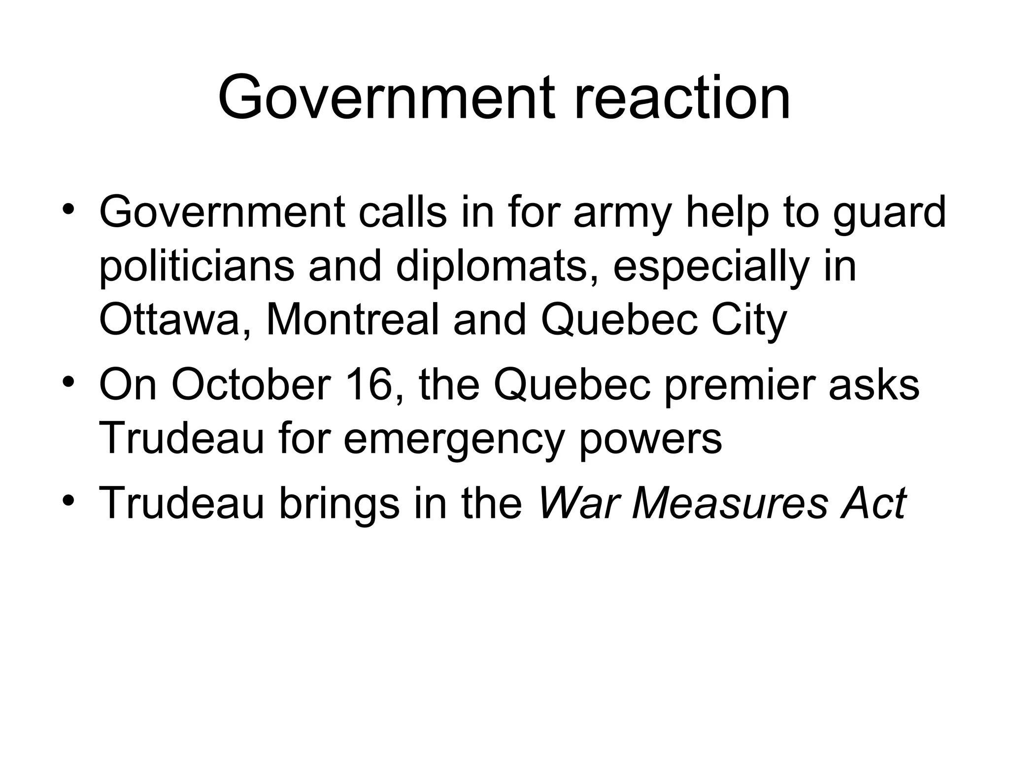 The October Crisis | PPT