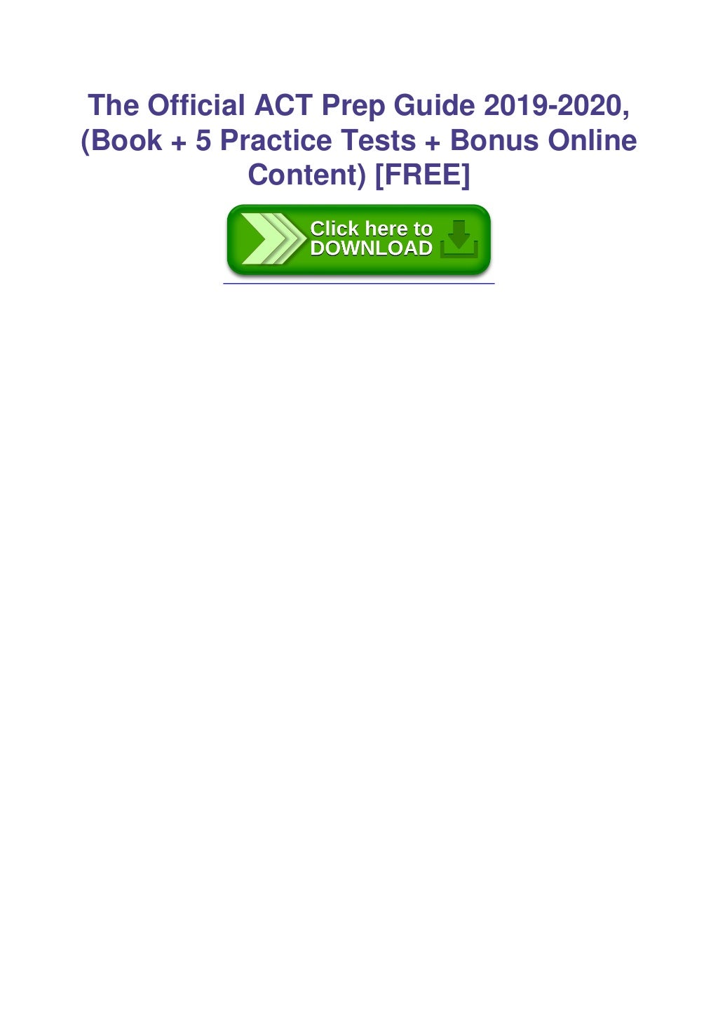 The Official ACT Prep Guide 2019 2020 Book 5 Practice Tests the-official-act-prep-guide-2019-2020-book-5-practice-tests