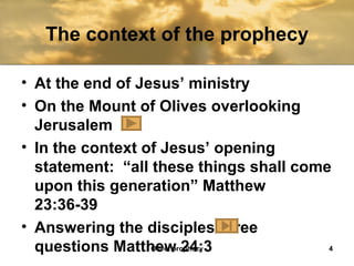 The Olivet Prophecy | PPT