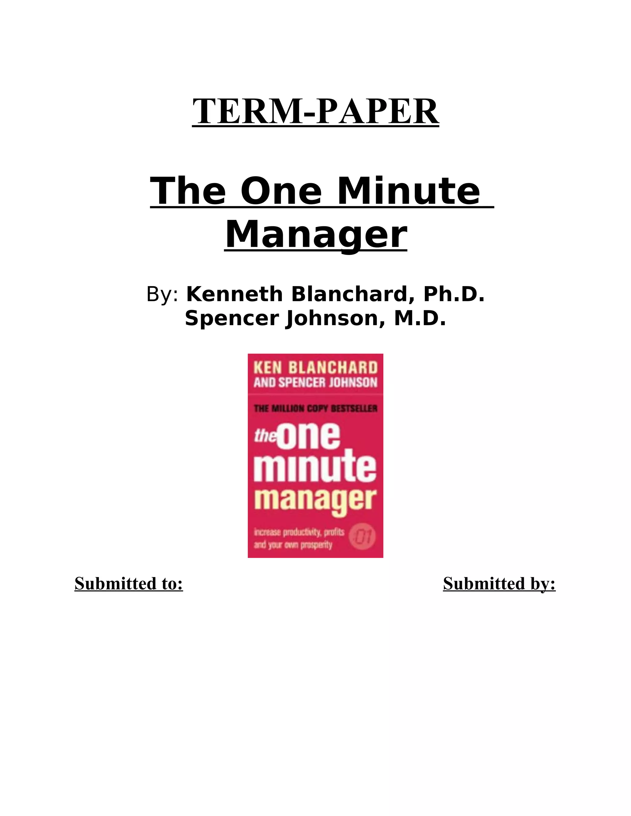 The one-minute-manager | PDF
