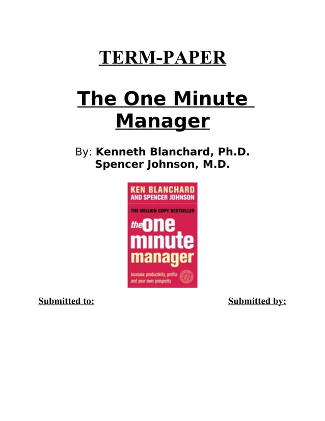 The one-minute-manager | PDF | Business Administration | Business