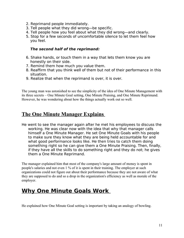 The one-minute-manager | PDF | Business Administration | Business