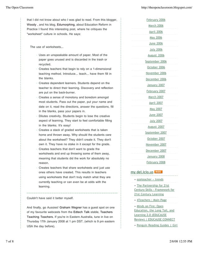 The Open Classroom | PDF