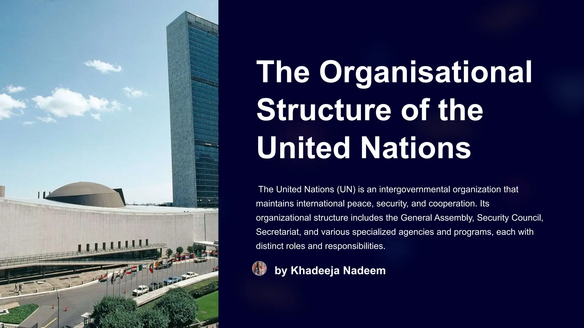 The Organisational Structure of the United Nations | PPTX