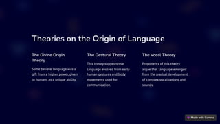 The-Origin-of-Language.pdf vhbbvvvhgggghhh | PPT