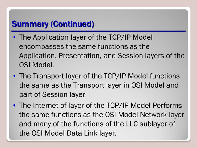 The Osi And Tcpip Models Protocol Suitpdf