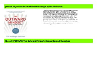 [POPULAR]The Outward Mindset: Seeing Beyond Ourselves