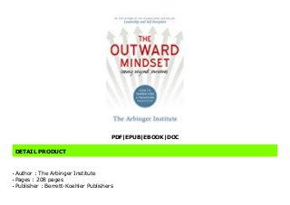 [POPULAR]The Outward Mindset: Seeing Beyond Ourselves