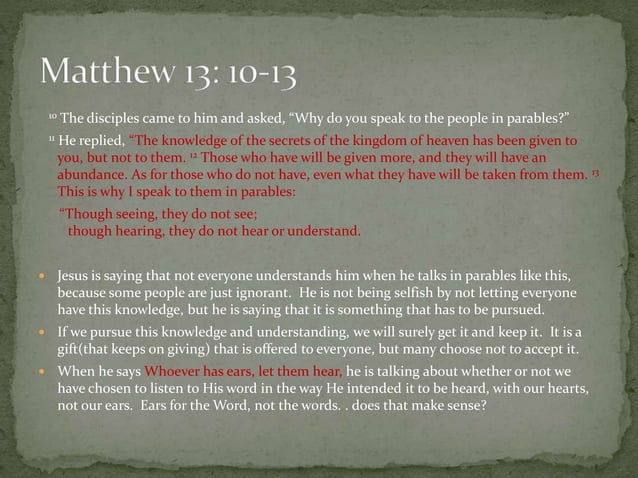 Matthew 13: 1-23 | PPTX