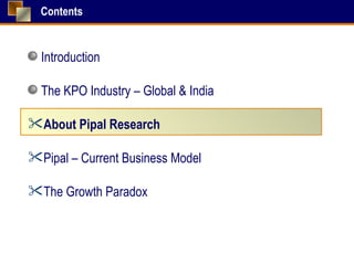 The Paradox Of Growth - Pipal Research | PPT