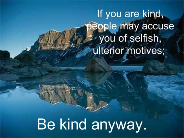 The Paradoxical Commandments | PPT