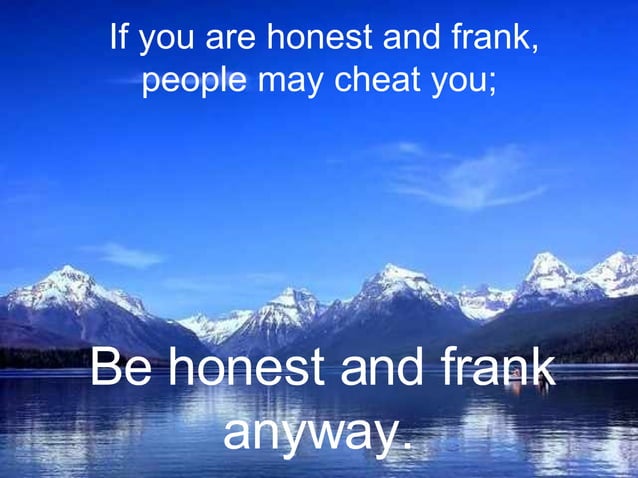 The Paradoxical Commandments | PPT