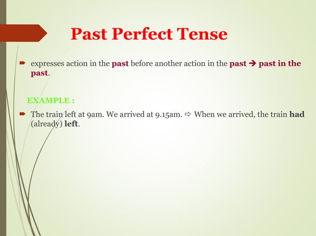 THE PAST PERFECT TENSE, EXPLICACION DE COMO USAR EL PASADO PERFECTO | PPT