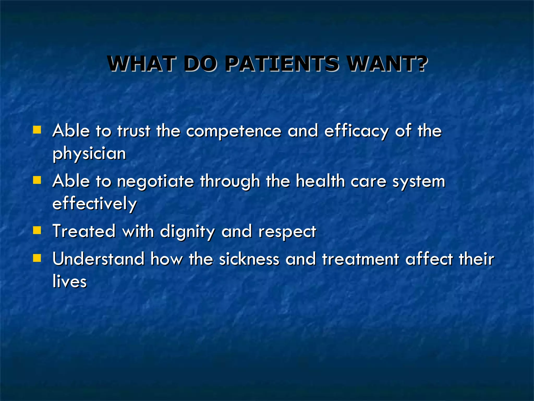 The Patient Physician Encounter | PPT