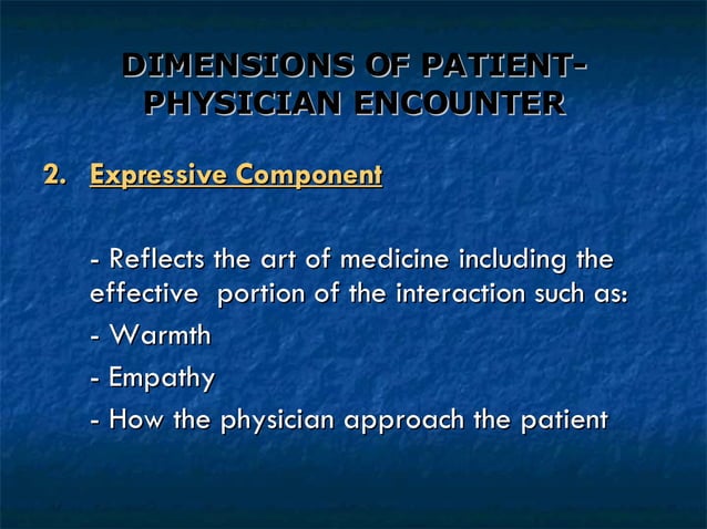 The Patient Physician Encounter | PPT