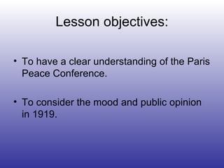 The Peace Treaties After The First World War | PPT