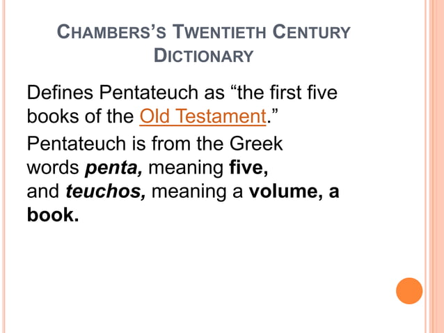 The Pentateuch-intro (1) | PPTX
