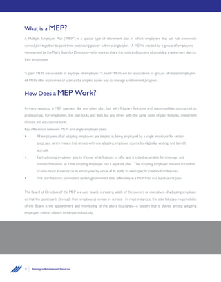 Multiple Employer Plan Advantage | PDF