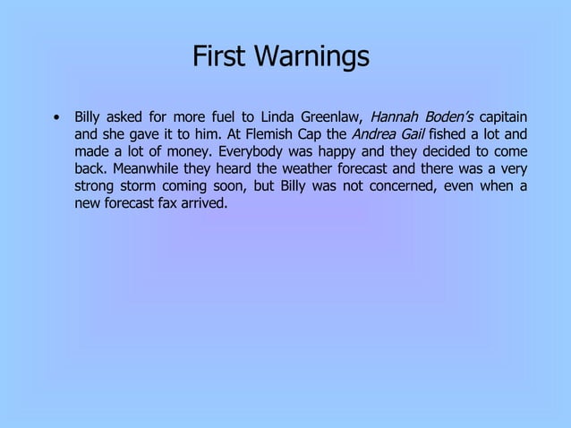 The Perfect Storm - Presentation revised | PPT | Weather | Science